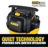 Amazon.com: DEWALT 12 Gallon STEALTHSONIC Ultra Quiet Poly Wet Dry Vacuum, DXV12P-QTA Powerful ...