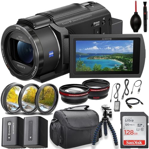 Amazon.com : Sony FDR-AX43 UHD 4K Handycam Camcorder w/ 128GB Memory ...
