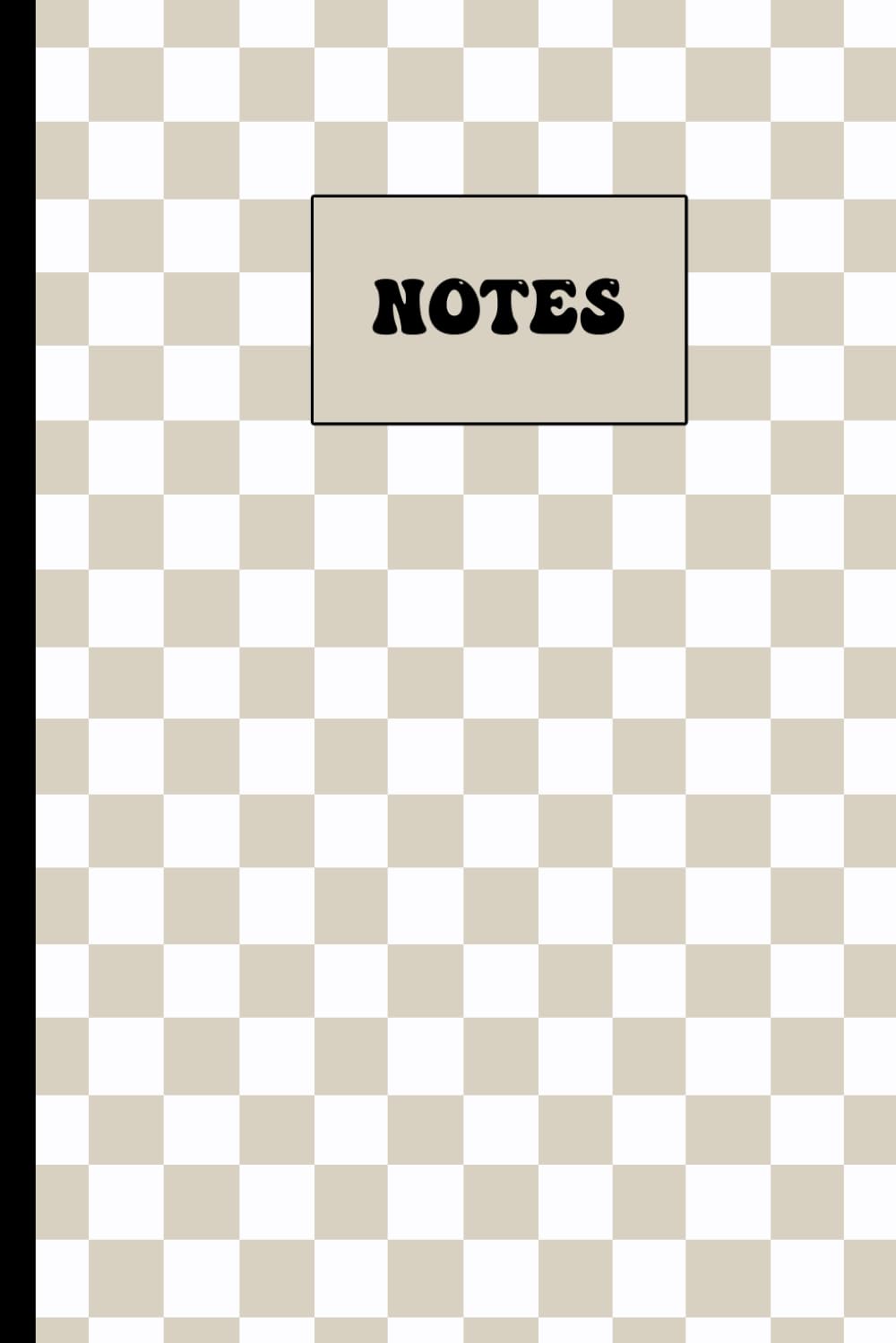 Checkered Notebook - Neutral Beige - 6"x9" Lined | Great for work or ...