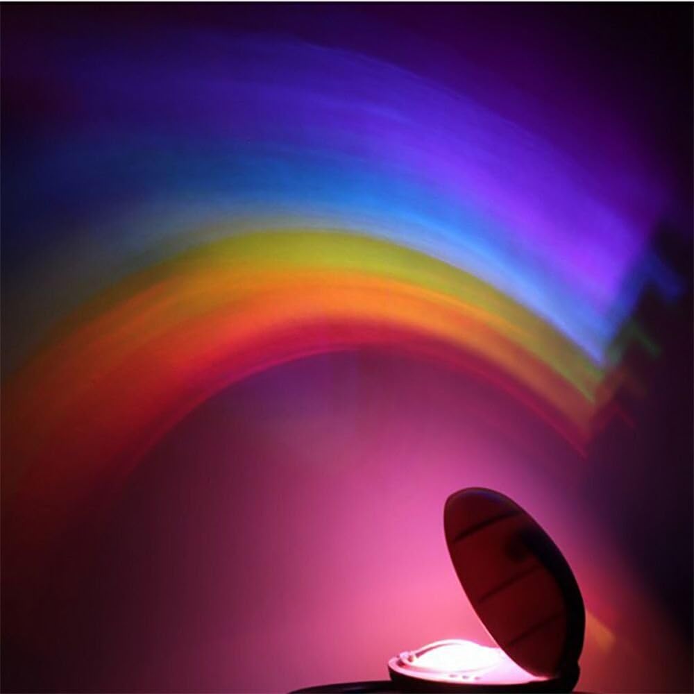 LED Colorful Rainbow Night Light Romantic Sky Rainbow Projector Lamp ...