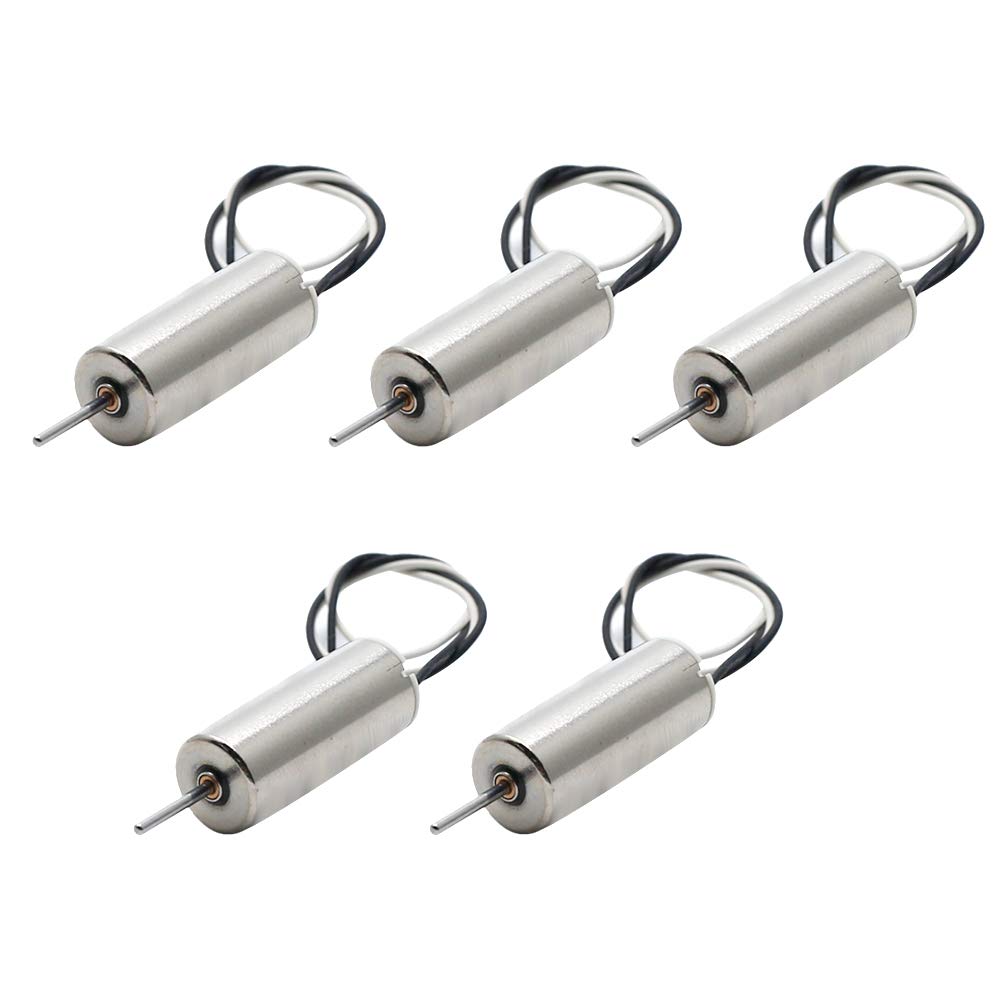 Buy Augiimor 5PCS Coreless Micro DC Motor 8x20mm Mini DC Motors 3.7V ...