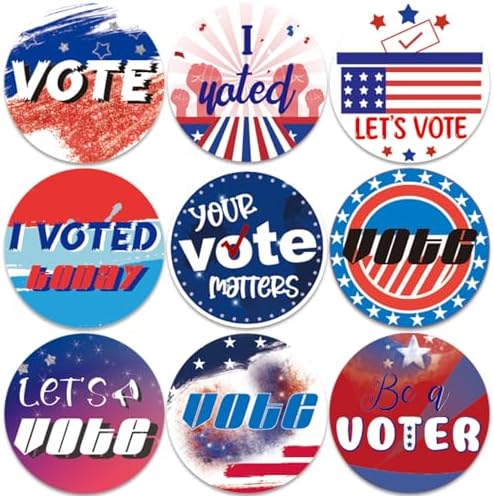 Amazon.com: 500Pcs Vote Stickers Roll White Red Blue Stickers Self ...