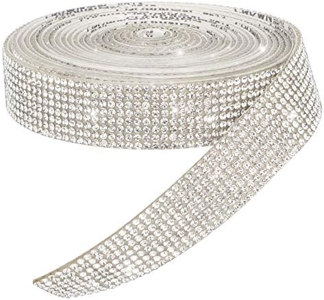 4 Rolls Self Adhesive Crystal Rhinestone Diamond Ribbon, Rhinestone ...