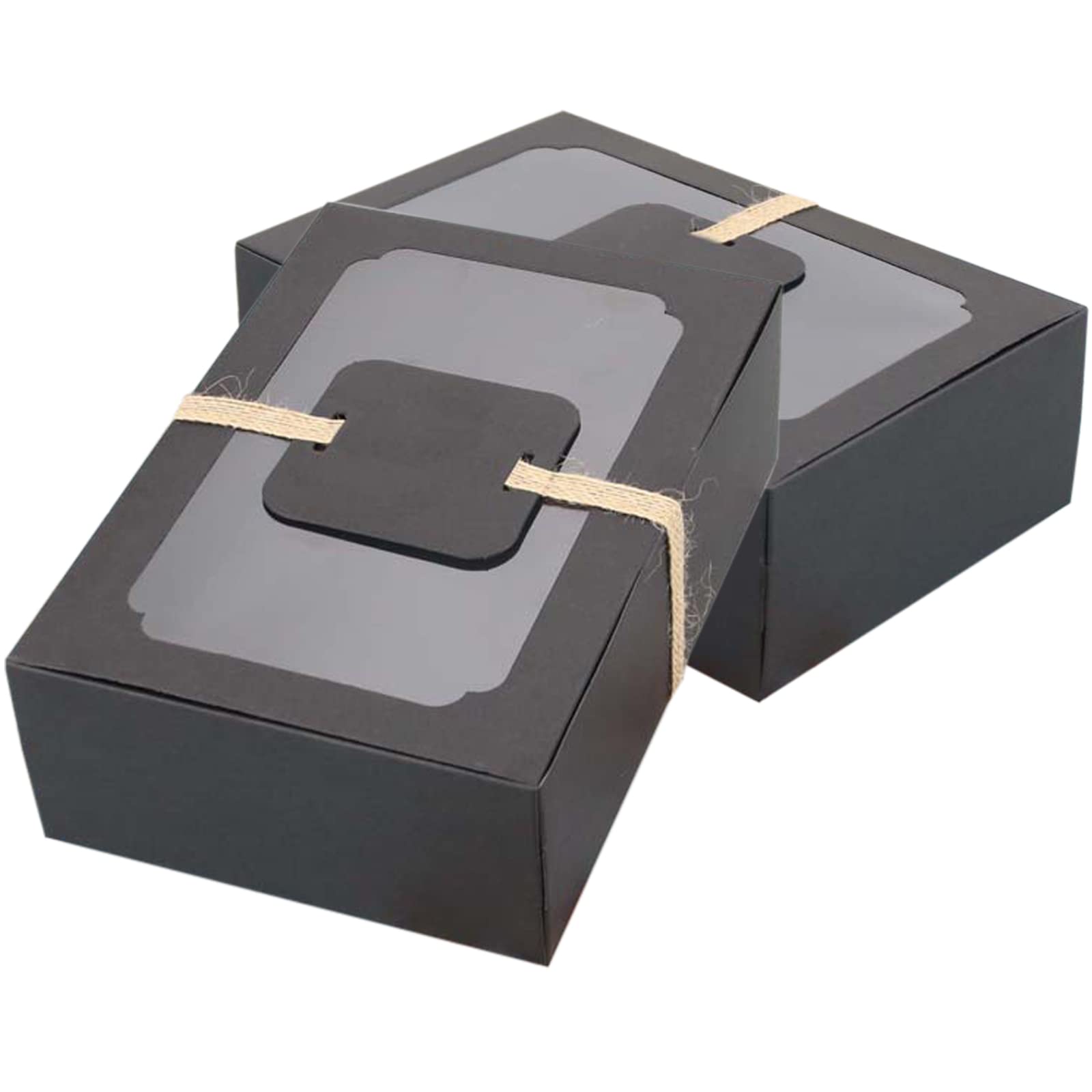 Allbusky 12PCS Paper Bakery Boxes with Window, Cake Boxes, Paper Candy ...