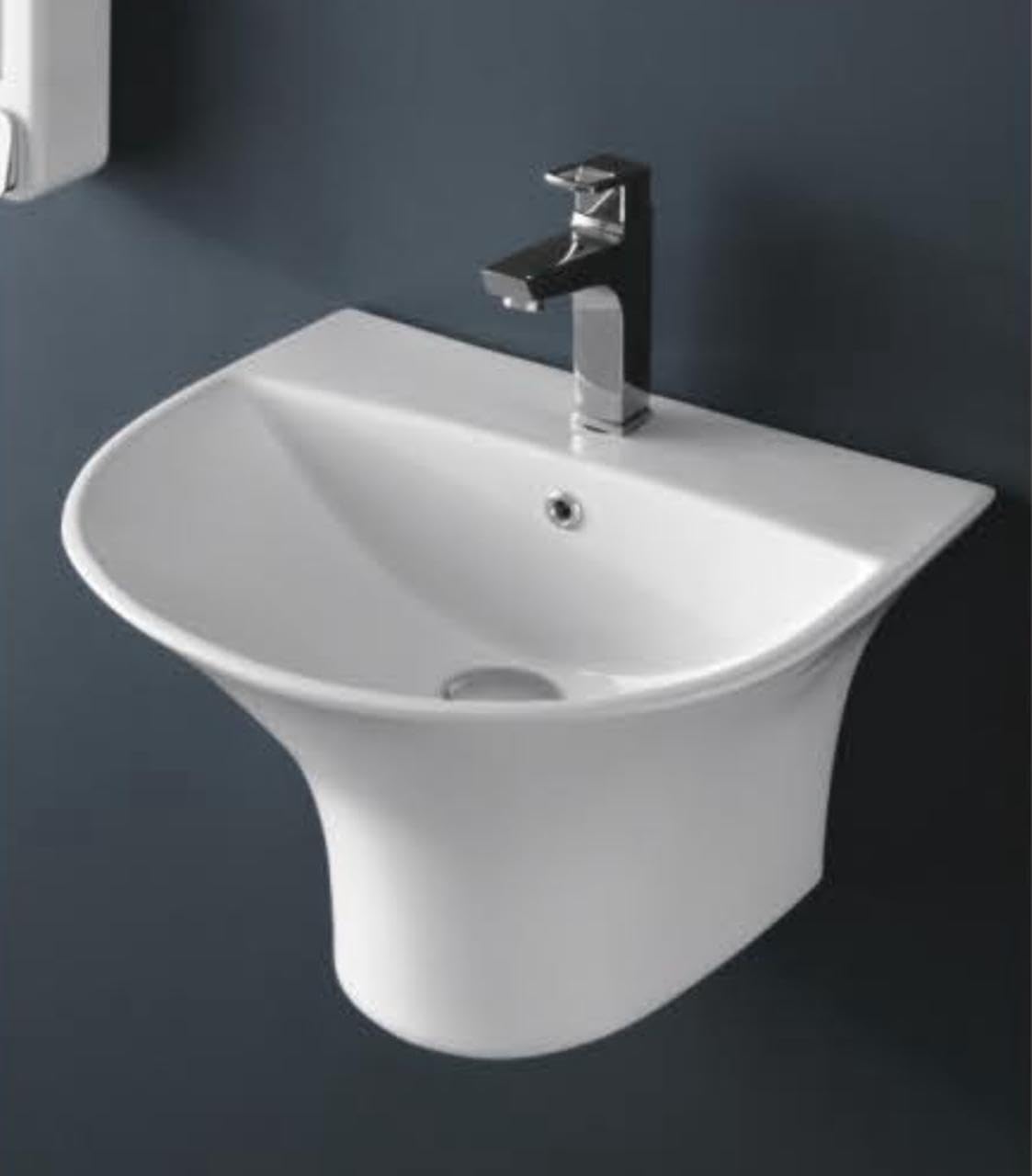 Nexa Bathware Ceramic half pedistal wall hung wall mount basin ...