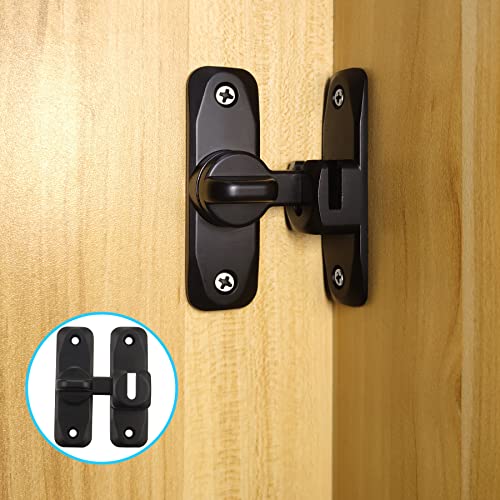Pexintek Small Latch for Sliding Doors, 90 Degree Door Lock for Double ...