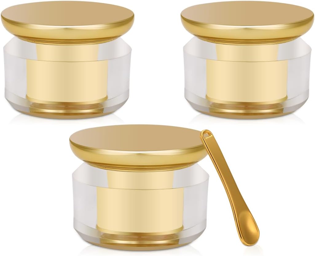 Amazon.com: UMETASS 1oz Refillable Cream Jars with Lids, 3 Pack ...