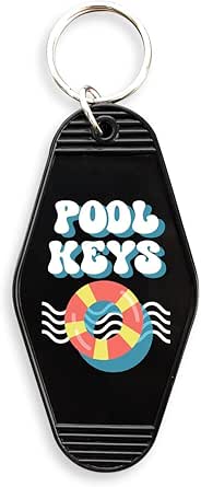 Amazon.com: TeesAndTankYou Pool Keys Vintage Style Motel Keychain Key ...