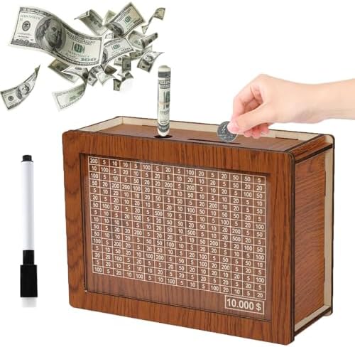 Amazon.com: Cash Vault Money Savings Box, Piggy Bank for Adults Kids ...