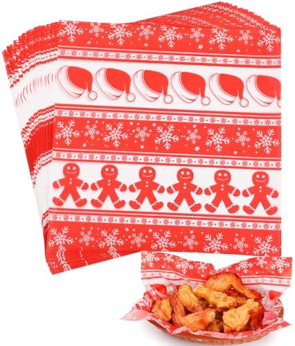 Amazon.com: GeeRic Christmas Waxed Deli Paper Sheets for Cookies, 100 ...