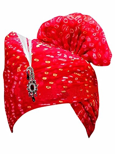 Buy Traditional Fashion Designer Rajasthani Chunari Safa Men's Red ...