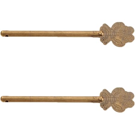 dophee Chinese Leaf Bolt Locking Pin, Safety Pure Brass Key Latches ...