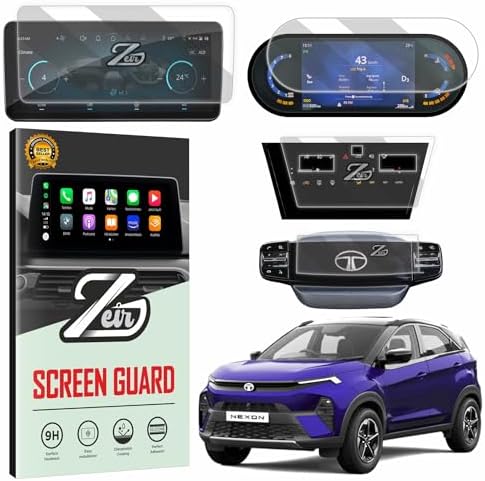 ZEIR [4 PACK] Screen Protector For TATA NEXON 2023 FACELIFT - 10.25 ...