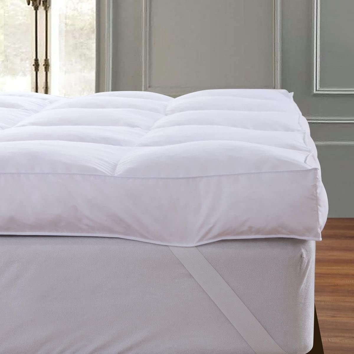 Amazon.com: HYPREST Pillow Top Mattress Topper King, Extra Thick ...