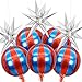 Amazon.com: 8 PACK 360 Degree 4D Sphere Round Red and Blue Balloons and ...
