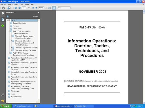 Information Operations: Doctrine, Tactics, Techniques, And Procedures ...
