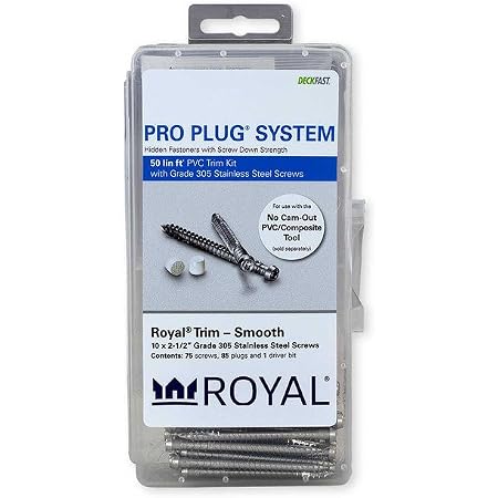 Amazon.com: Pro Plug Kit for PVC Trim - Royal Smooth Trim - 50 Linear ...