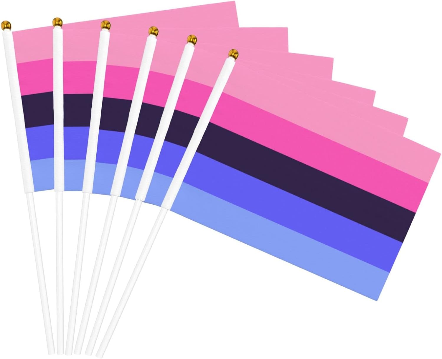 Amazon.com: Lgbtq Omnisexual Pride Handheld Flag Stick Flags Small Mini ...
