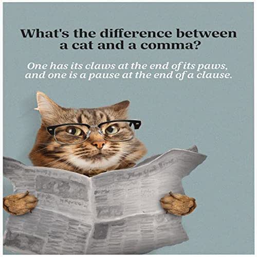 Amazon.com: Funny Cat Poster - Cat Art Gag Wall Decor - Black Cat Decor ...