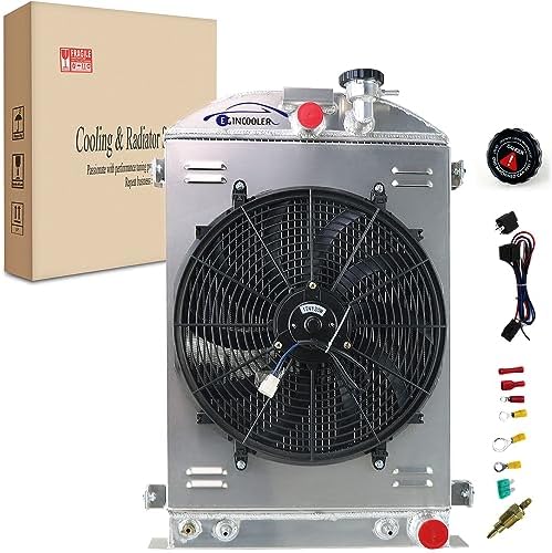 Amazon.com: EGINCOOLER 4 Row Core Aluminum Radiator for 1930-1936 Ford ...