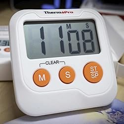 Amazon.com: ThermoPro TM03 Digital Timer for Kids & Teachers, Kitchen Timers for Cooking with 2 ...