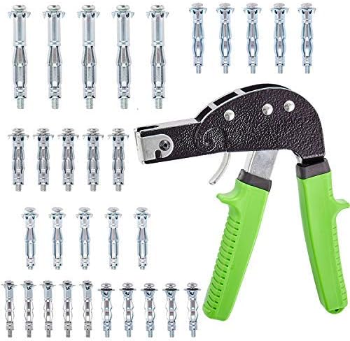 Litorange Hollow Wall Anchor Set with Fixing Gun Tool,30 PCS with Carry ...