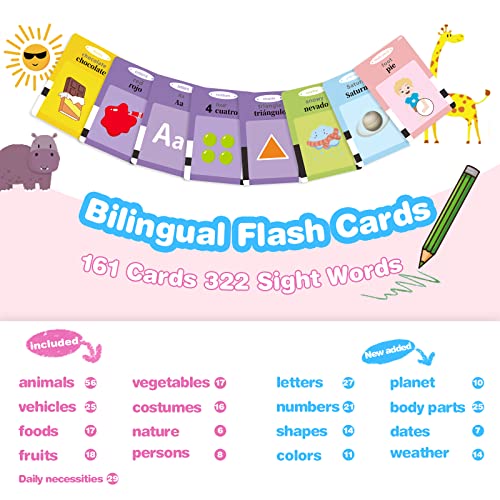 Snapklik.com : TimingSXD 161 Cards Spanish Flash Cards For Kids ...