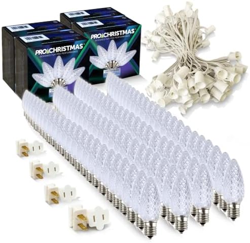 Amazon.com: Pro Christmas C9 LED Christmas Light Kit for Rooflines ...
