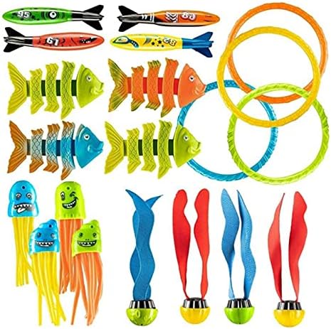 AM ANNA 26 PCS Diving Toy for Pool Use Underwater Swimming/Diving Pool ...