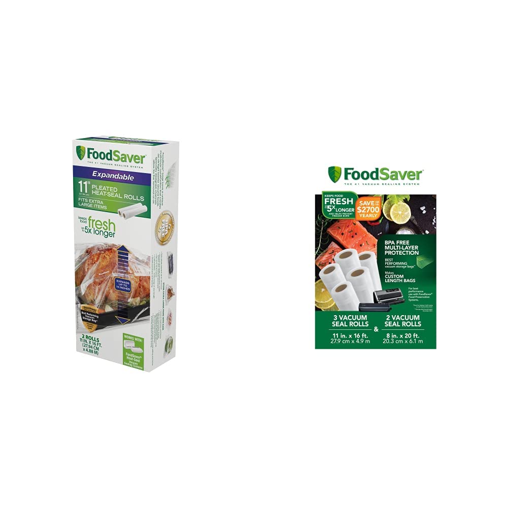 Amazon.com: FoodSaver Vacuum Sealer Bags for Extra Large Items, Rolls ...