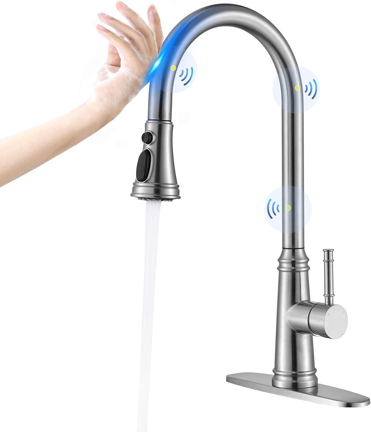 QAZWSXED Touch Kitchen Faucet, Kitchen Sink Faucet with Pull Down ...