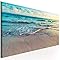 Amazon.de: decomonkey Bilder Strand Meer 120x40 cm XXL 1 Teilig Leinwandbilder Bild auf Leinwand ...