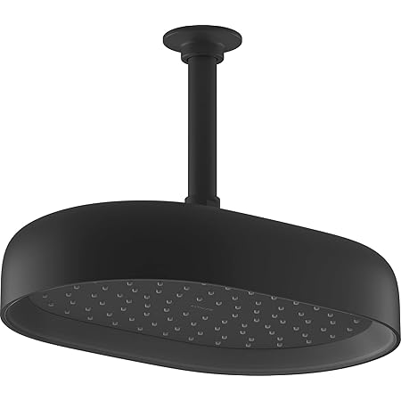Kohler 26297-BL Statement Oblong 18 in. Multifuntion 2.5 gpm Rainhead ...