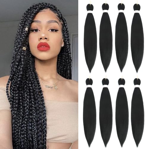 Amazon.com : Braiding Hair Pre stretched 18 Inch 8 Packs Pre stretched ...