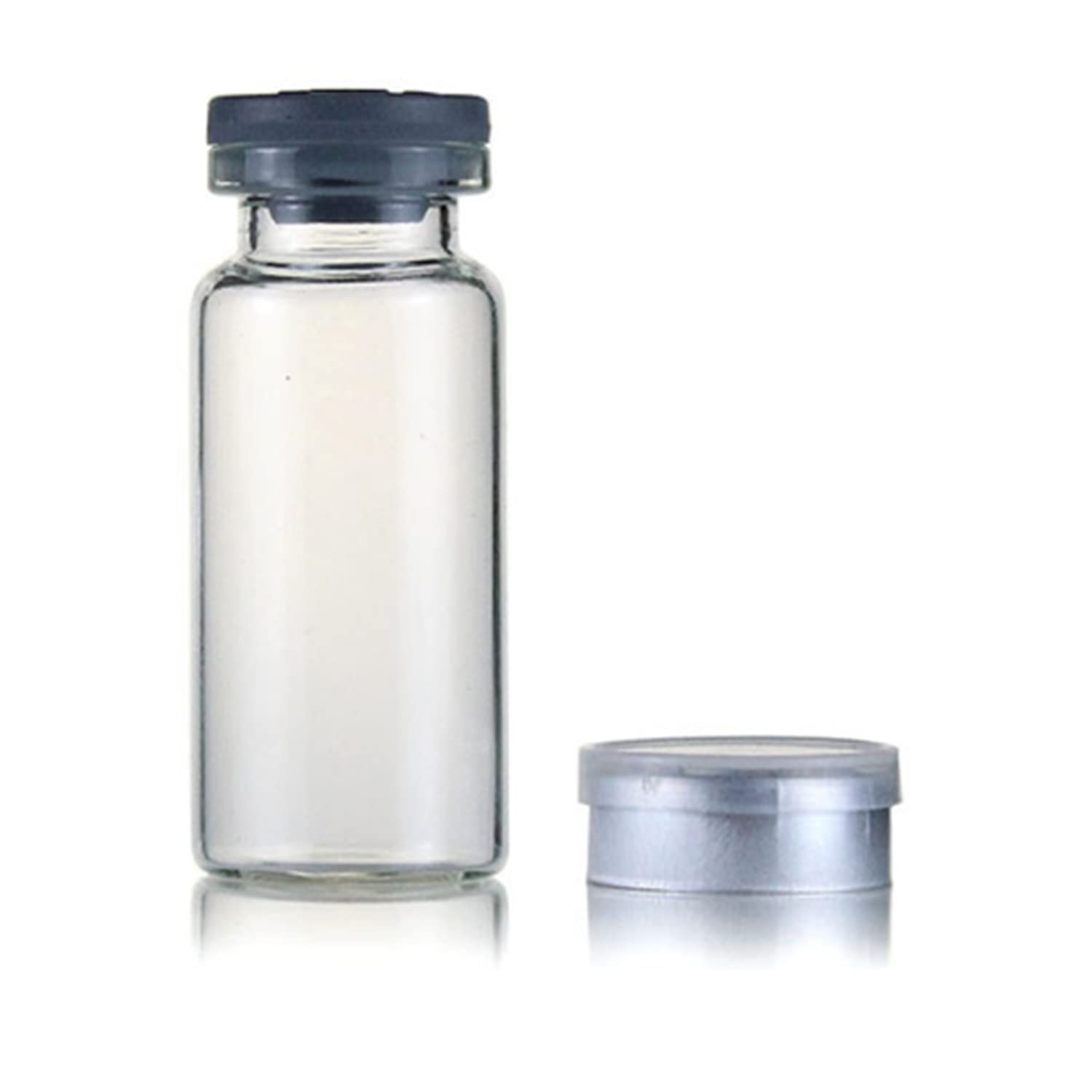 DIELLY 10 Pcs 10ml Glass Bottles, Seals Empty Vials, Lab Sample Vials ...