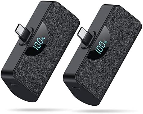 Amazon.com: [2-Pack] Mini Portable Charger 5000mAh Power Bank, 3A PD ...