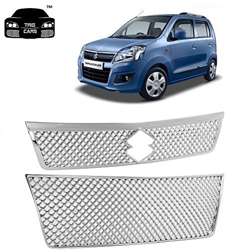 Trigcars Maruti Suzuki WagonR 2016 Car Front Grill Chrome Plated - Free ...