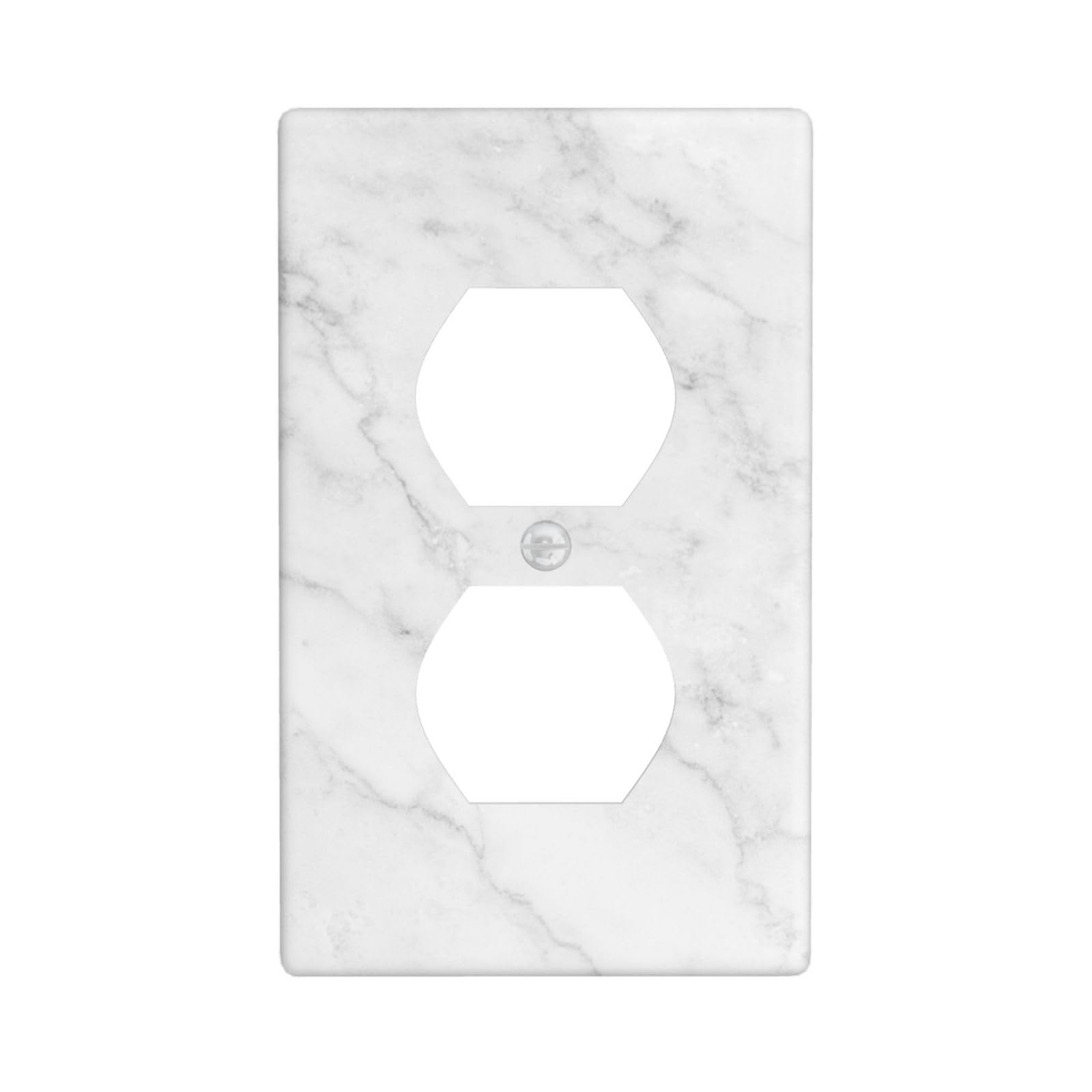 White Marble Outlet Covers Decorative Electrical Outlets Duplex Outlet ...