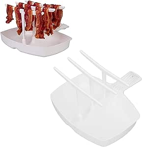Amazon.com: Microwave Bacon Cooker, Plastic Healthier Crisper Heat ...