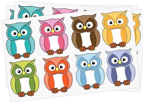 Amazon.com : 2x3 inch Owls Name Tags Labels Owls Themed Party Favor ...