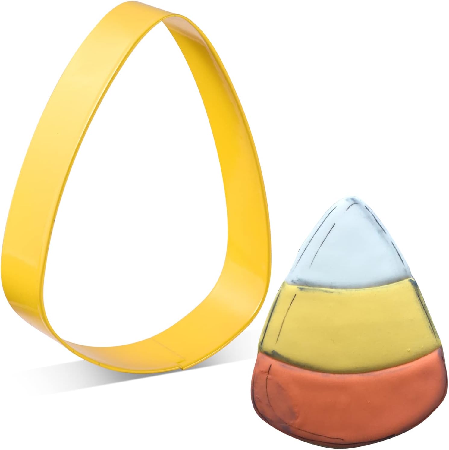 Amazon.com: LILIAO Halloween Candy Corn Cookie Cutter - 2.8 x 4 inches - Yellow Color Coated ...