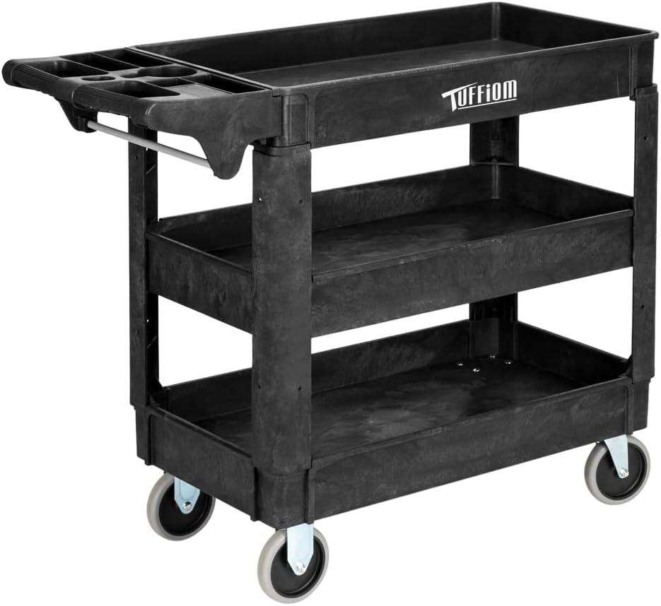 Amazon.com: ELAFROS 3 Shelf Heavy Duty Utility Cart, 34" x 17" x 38.5 ...