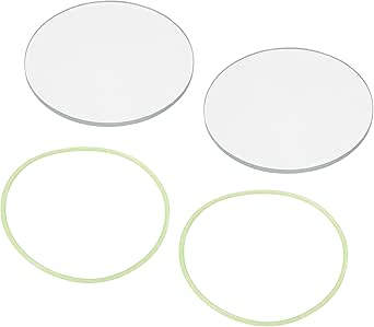 PATIKIL 2" Dia LED Lens, 2 Set Polished Edge Flashlight Glass Lens with ...