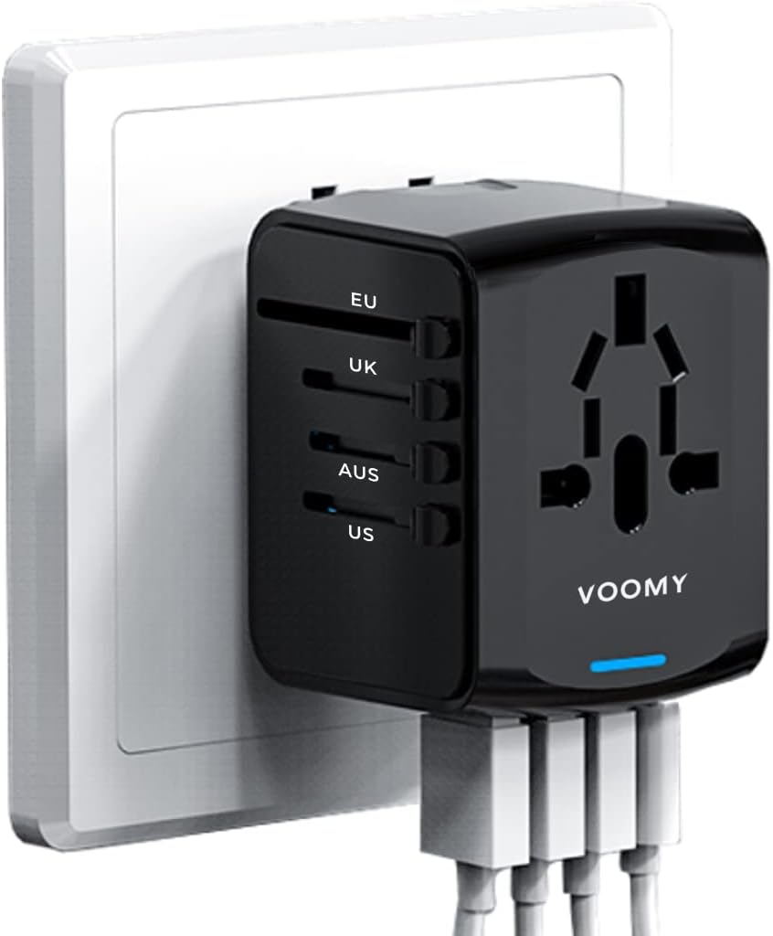 VOOMY Reiseadapter Weltweit, Universal Reisestecker für 170+ Länder ...