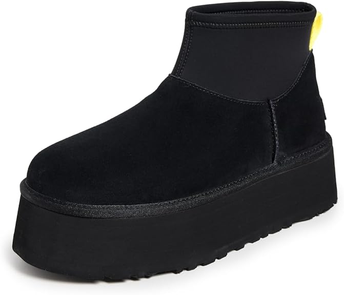 Amazon.com | UGG Women's Classic Mini Dipper Boot, Black, 7 | Ankle ...