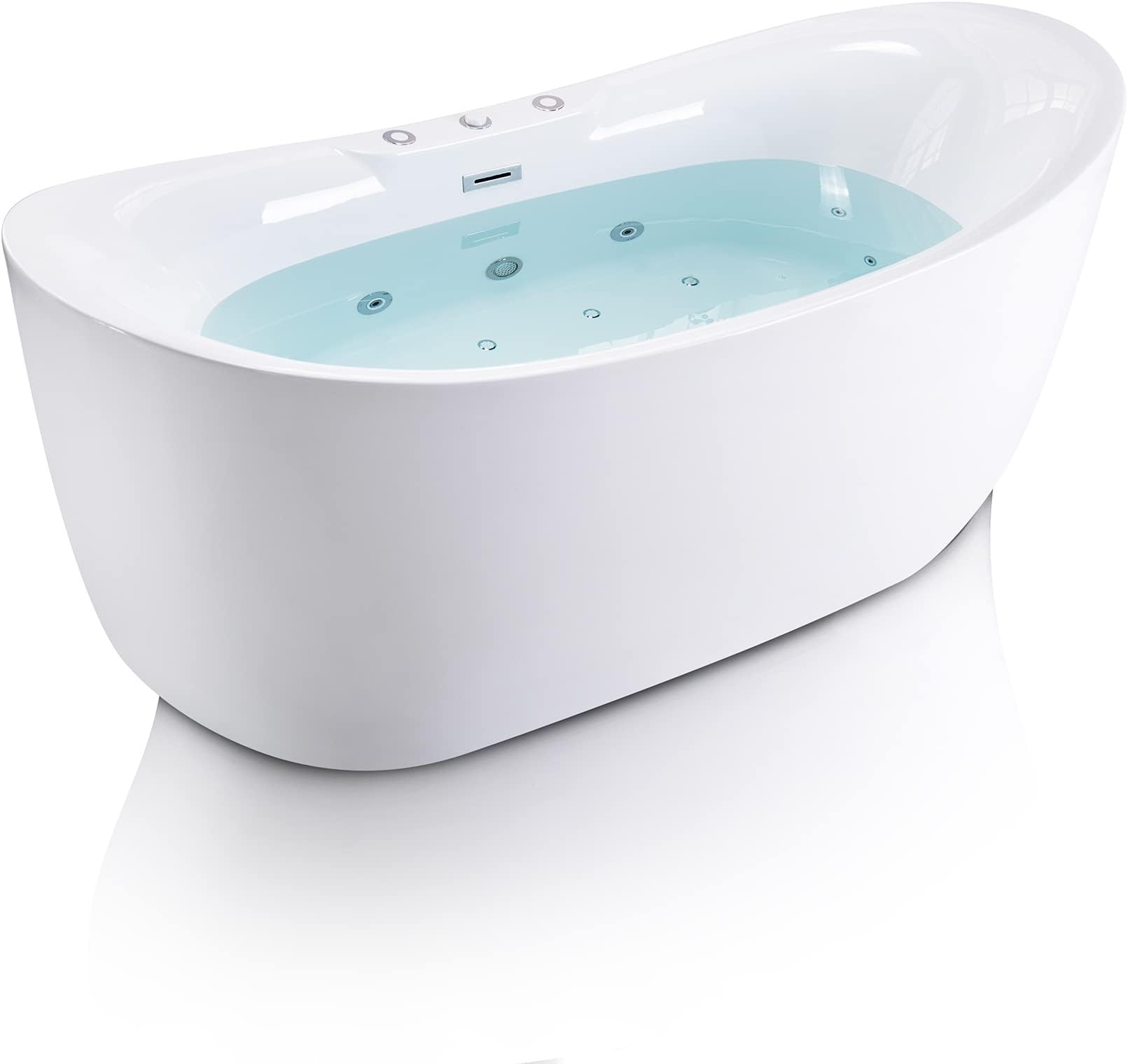 Atlantis Whirlpools 3471AW Embrace 34 x 71 x 21 inch Oval Freestanding ...