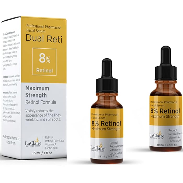 Buy LaClaire 8% Retinol Complex Serum - Best Retinol Serum for Wrinkle ...