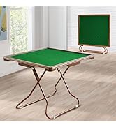 Amazon.com: MJTABLE Pink Mahjong Table, 35" Square Folding Game Table ...