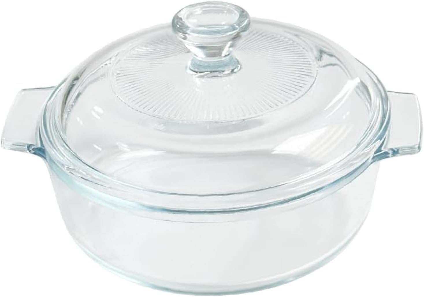 Amazon.com: NUTRIUPS Round Glass Casserole Dish with Lid, 1QT Small ...