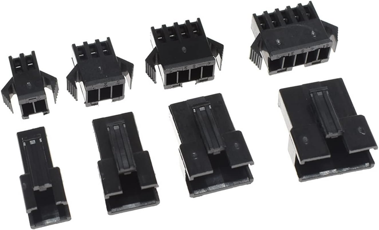Amazon.com: Multi-Purpose 10-100Set Black White SM Connector Pitch 2.54MM Female Male Housing ...